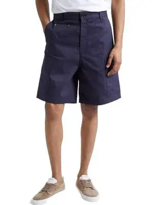 Givenchy Herringbone Denim Cargo Bermuda Shorts - Navy