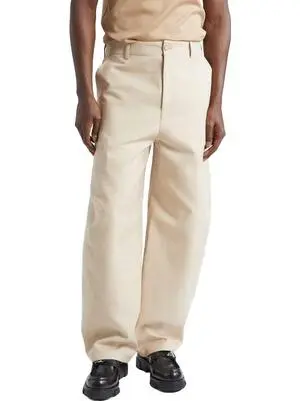 Givenchy Couture Seam Cotton Twill Workwear Pants - Beige