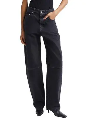 Proenza Schouler Fontana Barrel Leg Jeans - Black