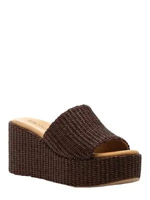 275 CENTRAL Sienna Platform Slide Sandal - Brown