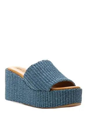 275 CENTRAL Sienna Platform Slide Sandal - Jeans