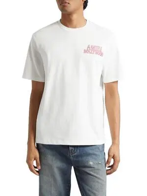 Amiri Hollywood Oversize Logo Graphic T-shirt - Ivory