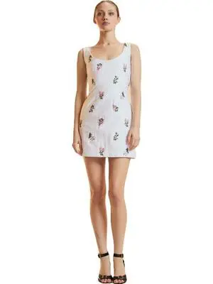 Cynthia Rowley Embroidered A-line Mini Dress - White
