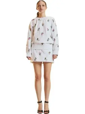 Cynthia Rowley Embroidered Pullover - White