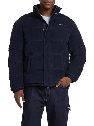Guess Corduroy Puffer Jacket - Navy