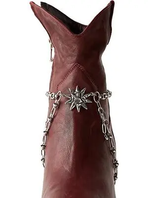 Free People Western Boot Harness - Silver