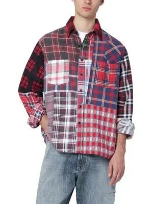 Needles Cotton Patchwork Check Shirt - Multicolor