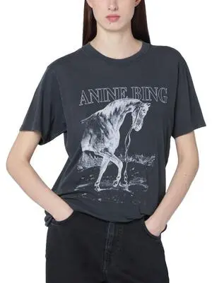 ANINE BING Washed Lili T-shirt - Black