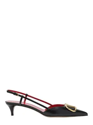Valentino Garavani Vlogo Signature Slingback Pumps - Black