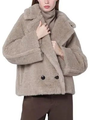 Max Mara Alpaca And Cashmere Teddy Coat - Beige