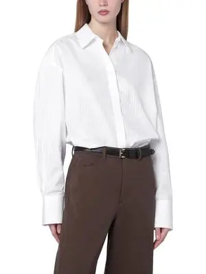 TOTEME Oversized Striped Shirt - White