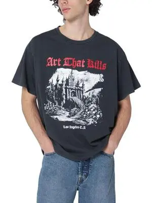 GALLERY DEPT. Washed Atk Castle Cotton T-shirt - Black