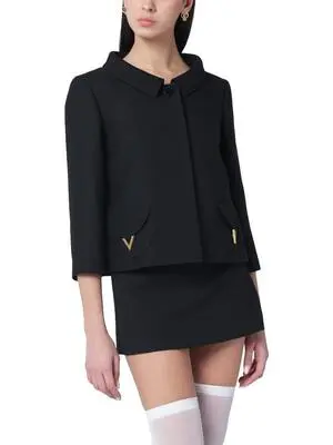 Valentino Garavani Wool-silk Jacket - Black