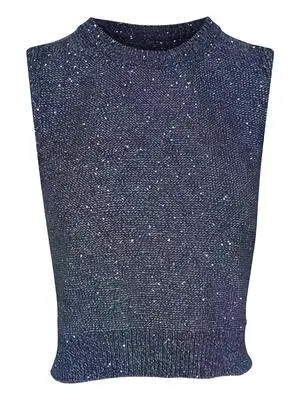 Akris Sequin-embellished Top - Blue