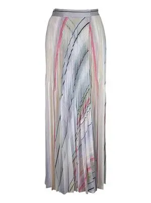 Missoni Striped Pleated Maxi Skirt - Neutrals