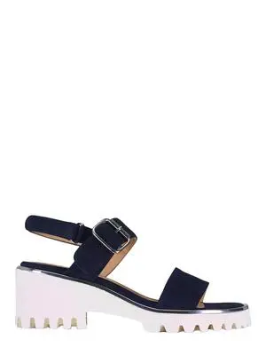 Ron White Elaria Suede Buckle Sandals Blue