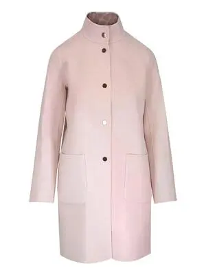 Kinross Cashmere Animal Print Pocket Coat - Pink
