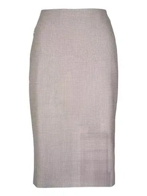 AKRIS Checked Midi Skirt