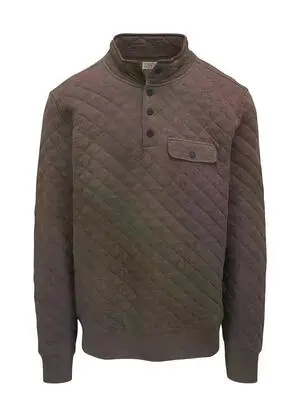 Faherty Brand Quilted Pocket Sweatshirt - Brown