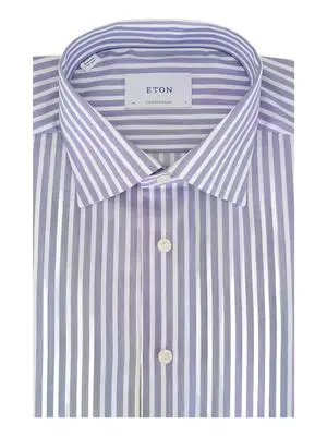 Eton Striped Shirt - Blue