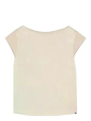 Herno Short-sleeved Crepe Top - Neutrals