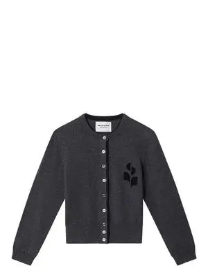 MARANT ETOILE Lona Logo Cardigan - Anthracite/black