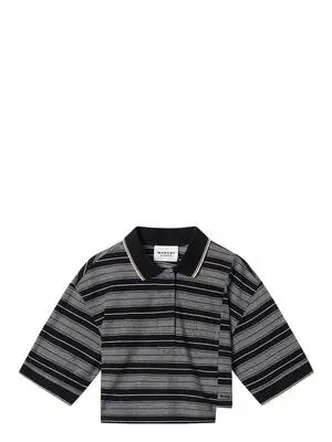 MARANT ETOILE Isabel Isalyne Polo Shirt - Black/ecru