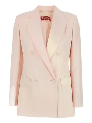 Max Mara Double-breasted Fitted Jacket - Pink