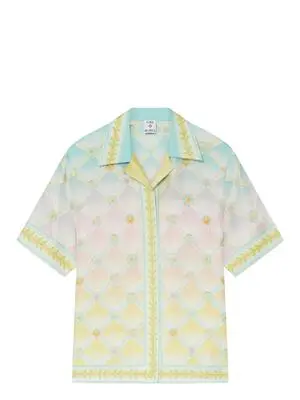 Casablanca Candy Icons Short Sleeve Silk Twill Shirt - Multicolor