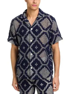 Oas Trastevere Cuba Crochet Shirt - Navy