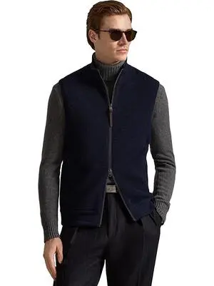 Polo Ralph Lauren Hybrid Full-zip Sweater Vest - Blue