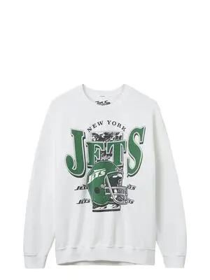 Junk Food Clothing Nfl New York Jets Fleece Crewneck - White
