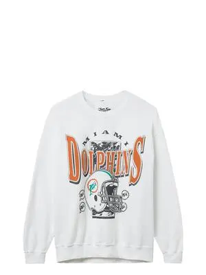 Junk Food Clothing Nfl Miami Dolphins Fleece Crewneck By - White