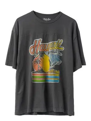 Junk Food Clothing Hawaii Mahalo Hockey T-shirt - Vintage Black