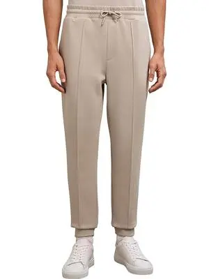 REISS Premier Interlock Drawstring Jogger Pants - Stone