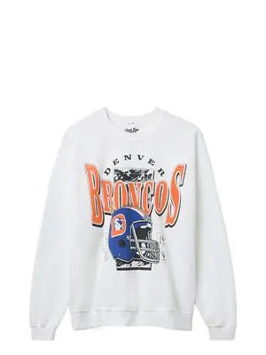 Junk Food Clothing Nfl Denver Broncos Fleece Crewneck - White