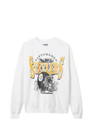 Junk Food Clothing Nfl Pittsburgh Steelers Crew Fleece - White
