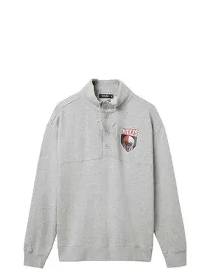 Junk Food Clothing Nfl Kansas City Chiefs Slant Fleece Button-up - Heather Grey