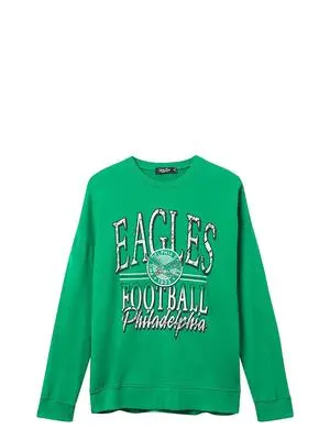Junk Food Clothing Nfl Philadelphia Eagles Lateral Crew Fleece - Kelly