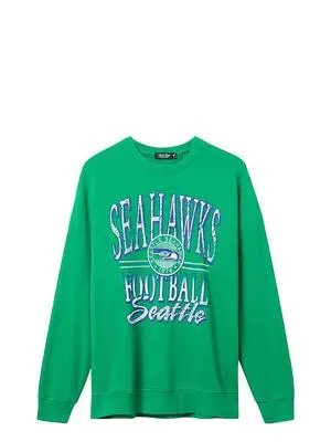 Junk Food Clothing Nfl Seattle Seahawks Lateral Crew Fleece - Kelly