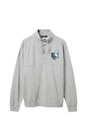 Junk Food Clothing Nfl Detroit Lions Slant Fleece - Heather Grey