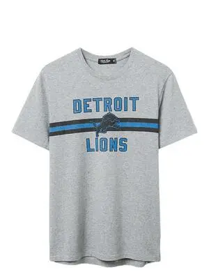 Junk Food Clothing Nfl Detroit Lions Lineman Tee - Heather Grey