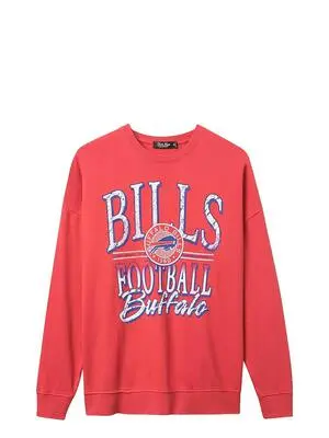 Junk Food Clothing Nfl Buffalo Bills Crew Fleece - Licorice