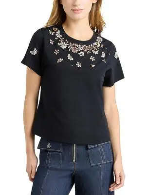 Cinq À Sept Embellished Top - Black