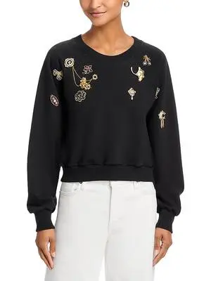 Cinq À Sept Jennifer Brooches Sweatshirt - Black