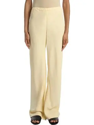 Wardrobe.NYC Crepe Bias Cut Pants - Butter