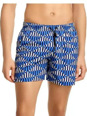 YUASA MENSWEAR Vertigo Diamonds Swim Shorts - Blue