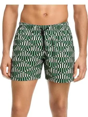 YUASA MENSWEAR Vertigo Diamonds Swim Shorts - Green