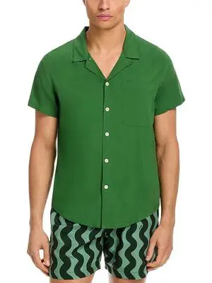 YUASA MENSWEAR Solid Resort Shirt - Campsite Green