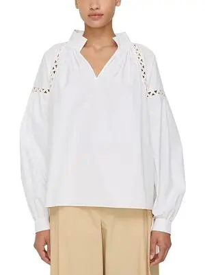 Lafayette 148 New York Raglan Sleeve Top - White